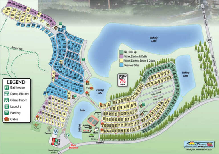 Park Map - Pioneer Lakes
